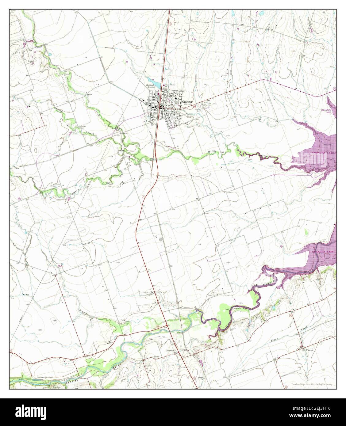 Granger, Texas, map 1964, 1:24000, United States of America by Timeless ...