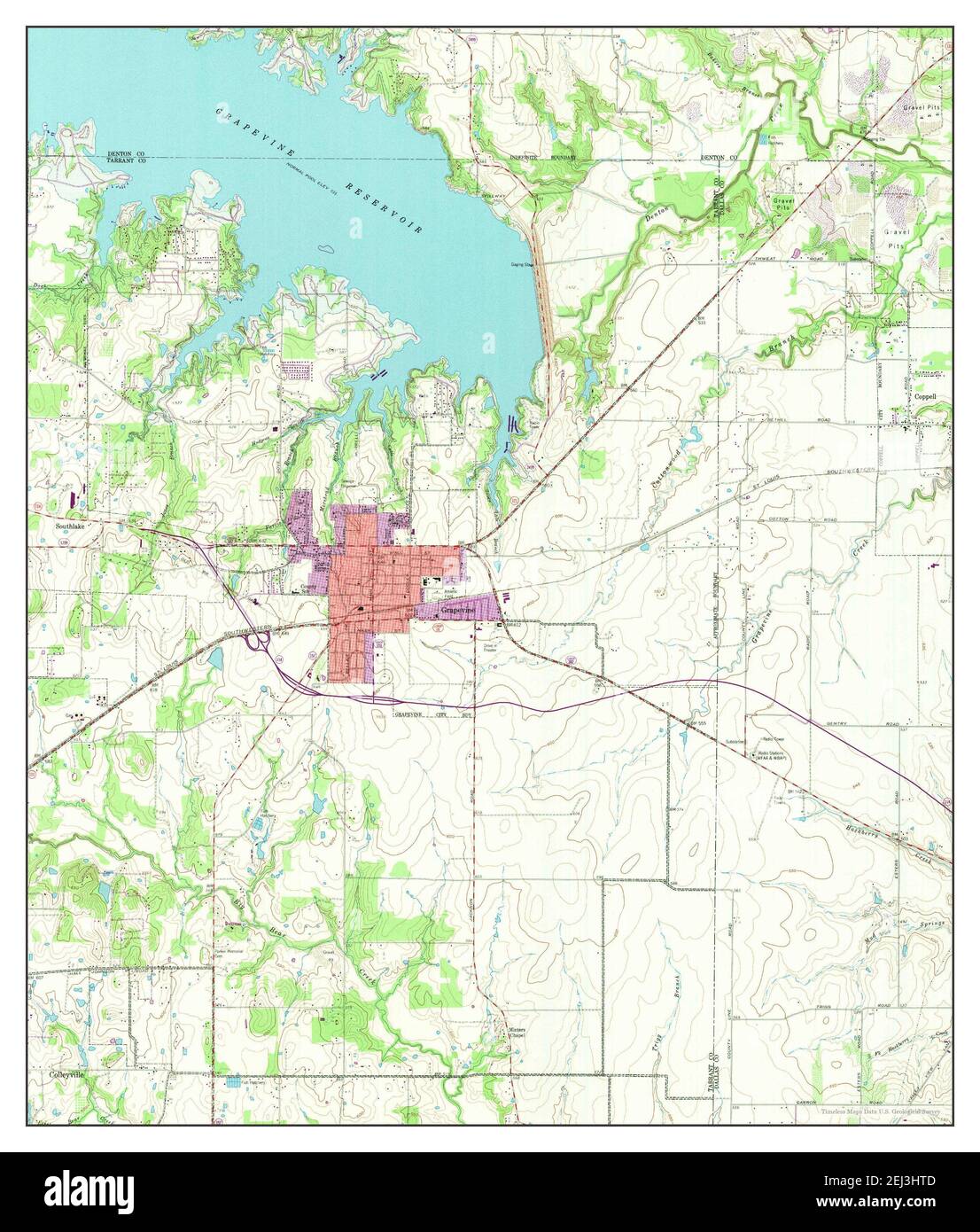 Grapevine, Texas, map 1959, 1:24000, United States of America by ...