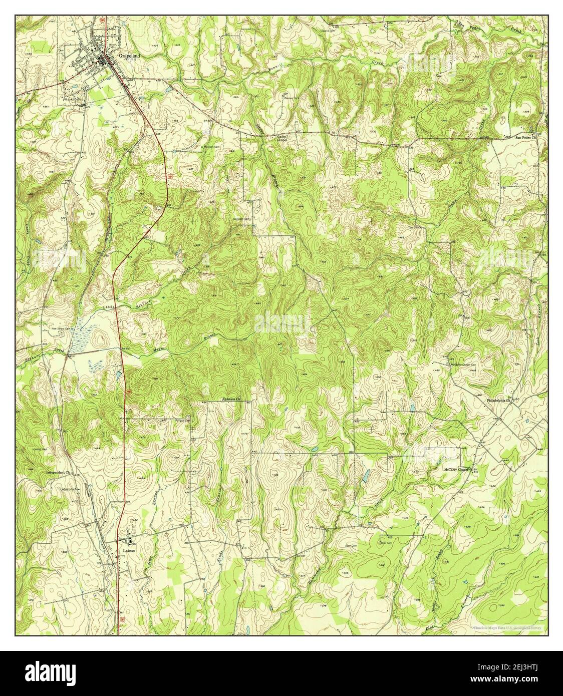 Grapeland, Texas, map 1951, 1:24000, United States of America by ...