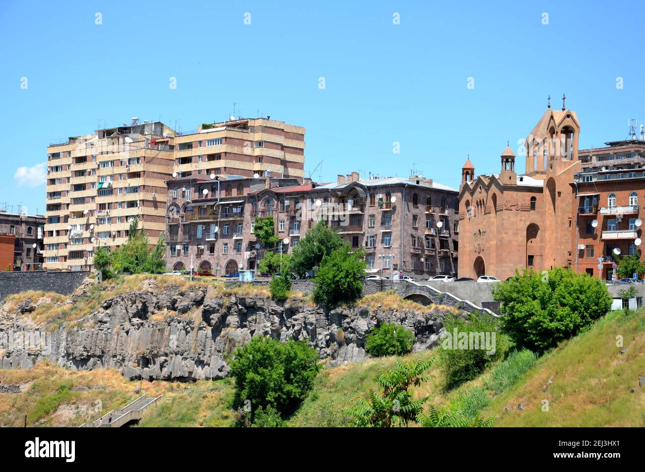 buildings and gorge in the city of Yerevan Stock Photo - Alamy