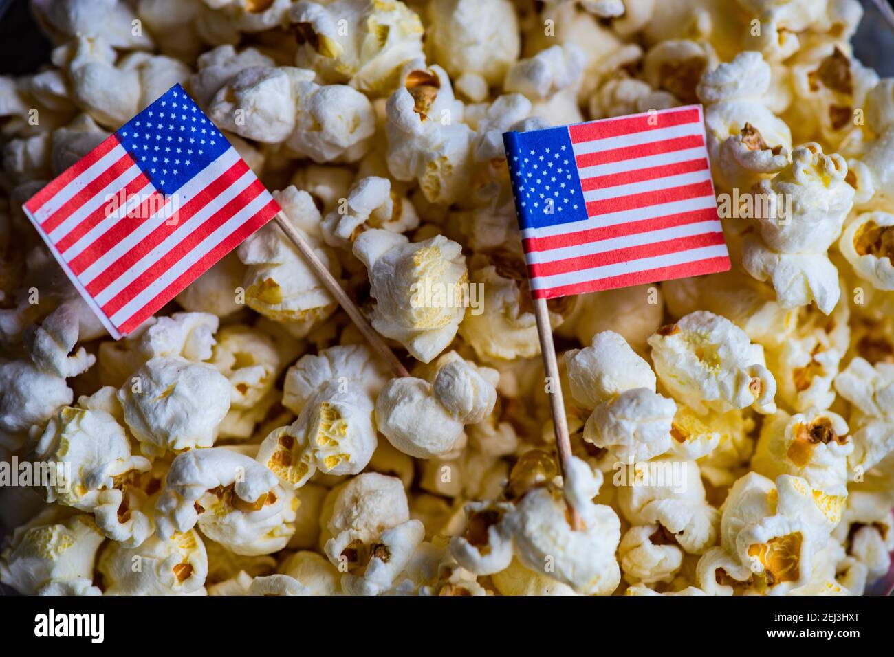 Pop corn and USA Independence Day stuff Stock Photo - Alamy