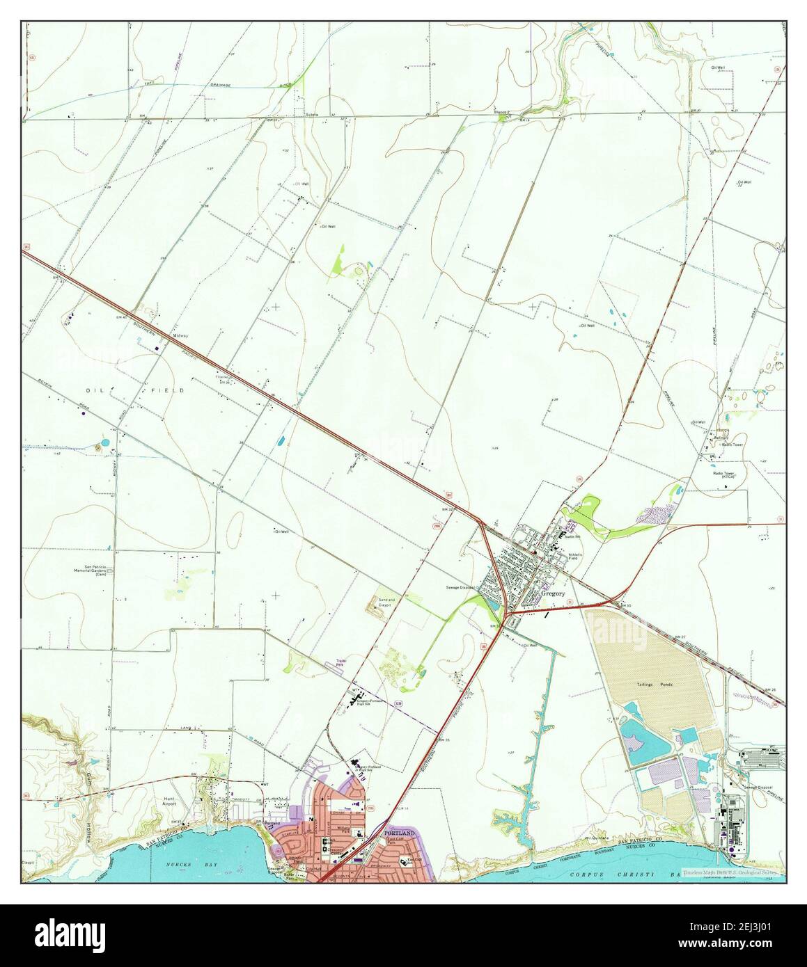 Gregory, Texas, map 1969, 1:24000, United States of America by Timeless ...