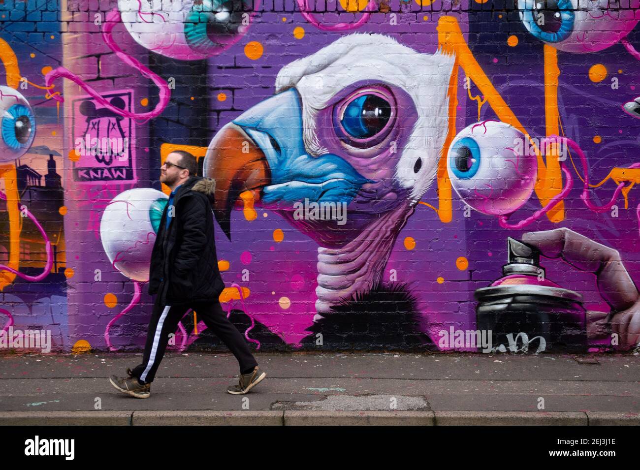 Street art adorns many of the streets and walls around the Digbeth area ...