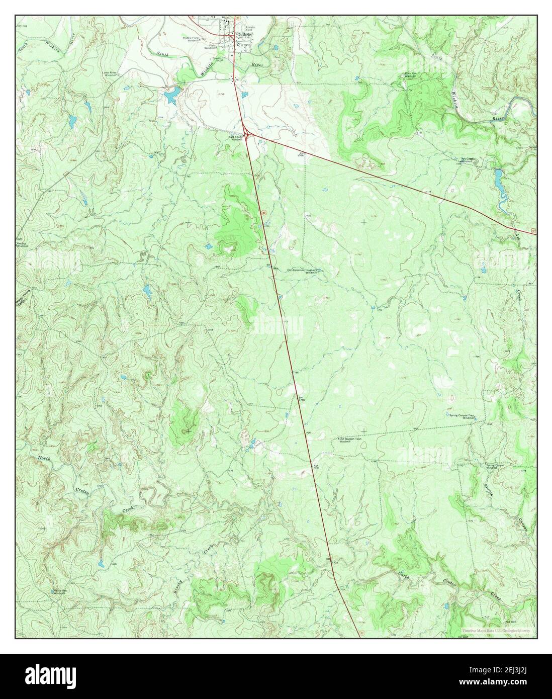 Guthrie, Texas, map 1968, 1:24000, United States of America by Timeless ...