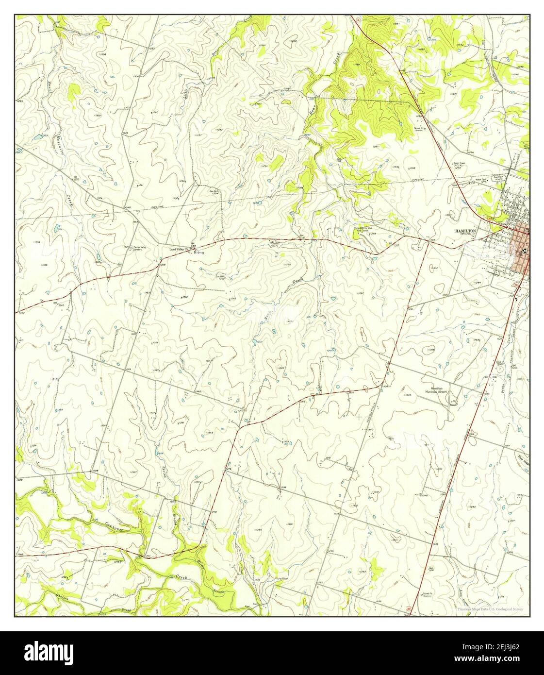 Hamilton West, Texas, map 1956, 1:24000, United States of America by ...
