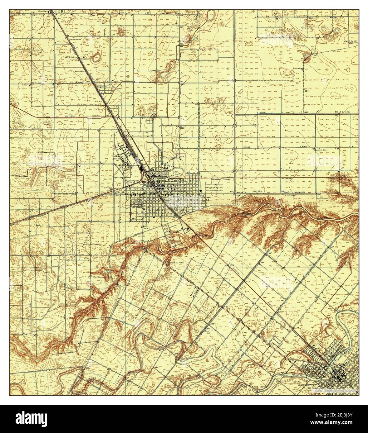 Harlingen, Texas, map 1929, 1:24000, United States of America by ...