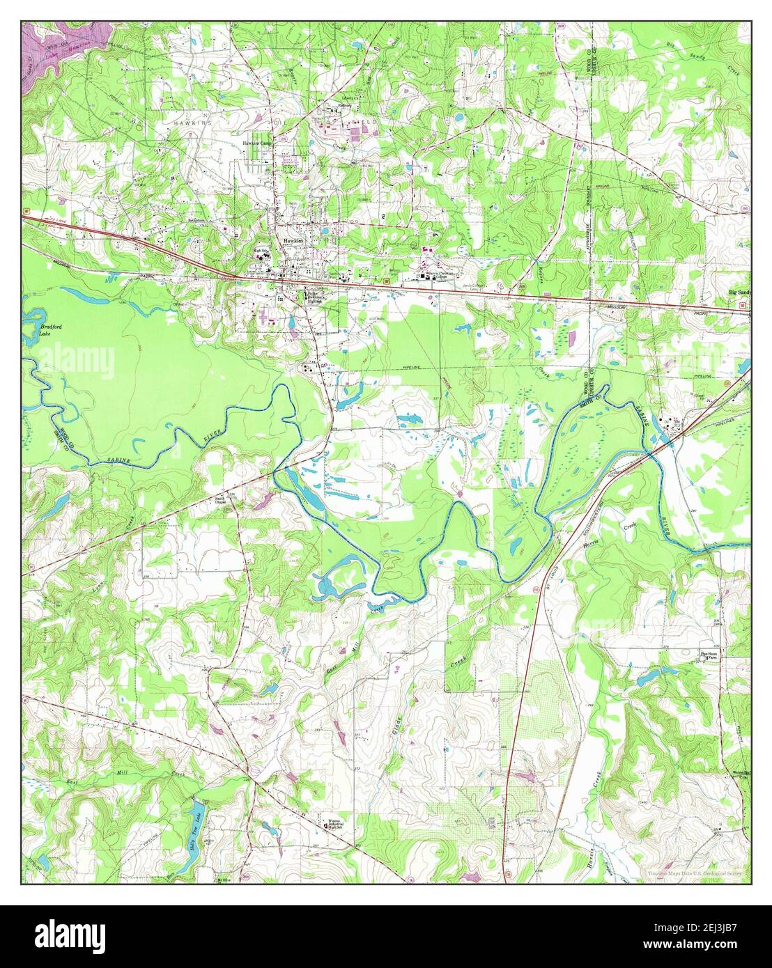 Hawkins, Texas, map 1960, 1:24000, United States of America by Timeless ...