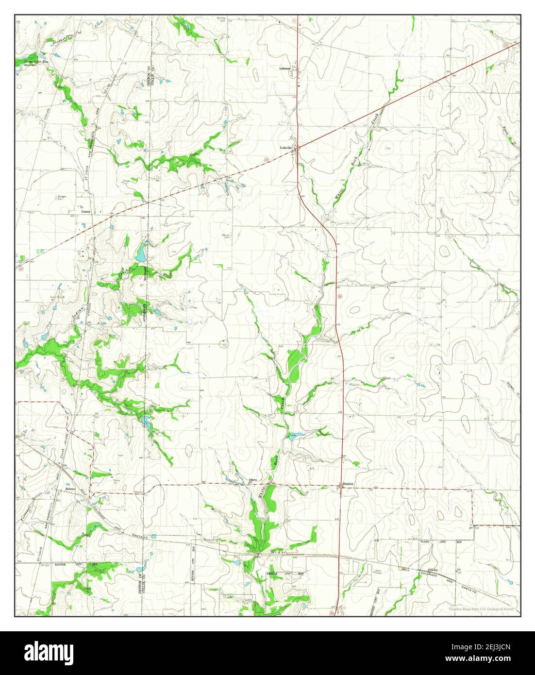 Hebron, Texas, map 1960, 1:24000, United States of America by Timeless ...