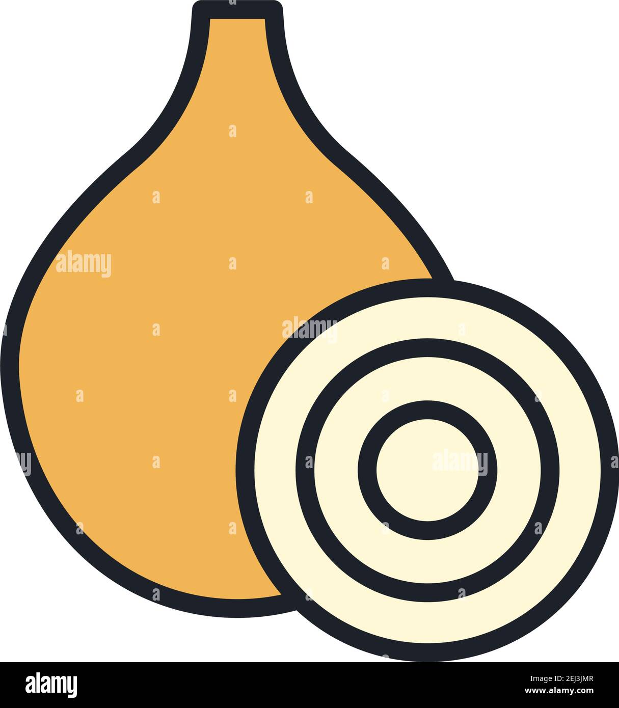 Onion icon. Linear color icon, contour, shape, outline isolated on ...
