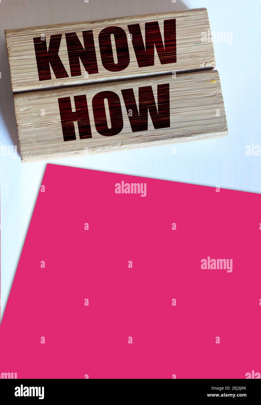 Know How words on wooden block. Business technologies and education ...