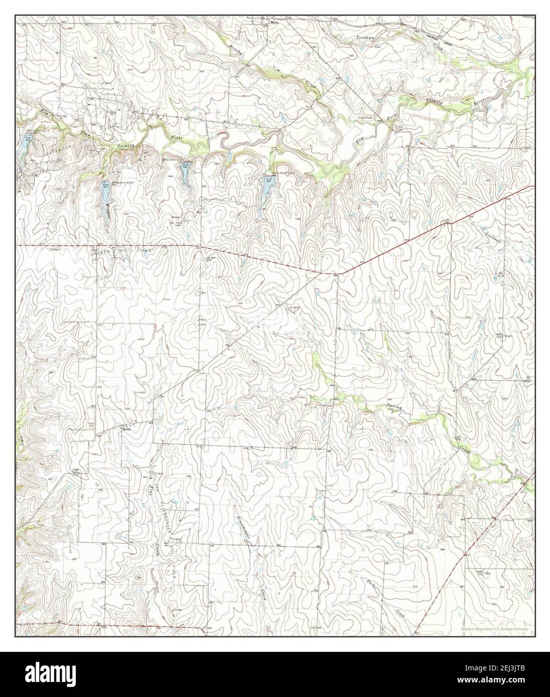 Hood, Texas, map 1961, 1:24000, United States of America by Timeless ...