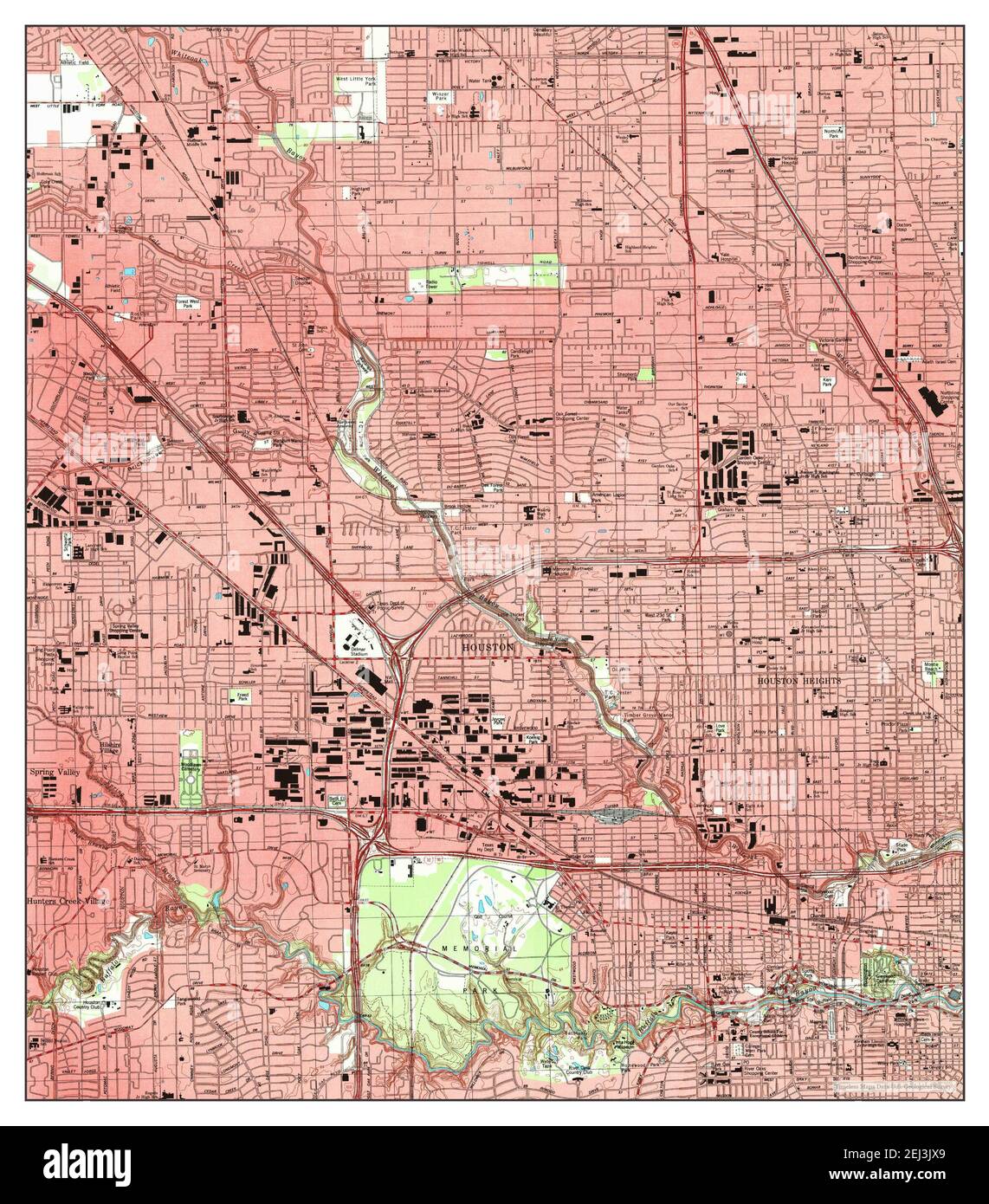 Houston street map Cut Out Stock Images & Pictures - Alamy