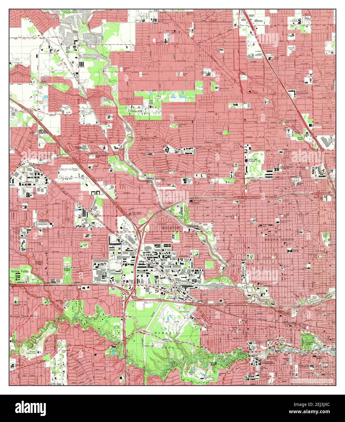 Houston street map Cut Out Stock Images & Pictures - Alamy