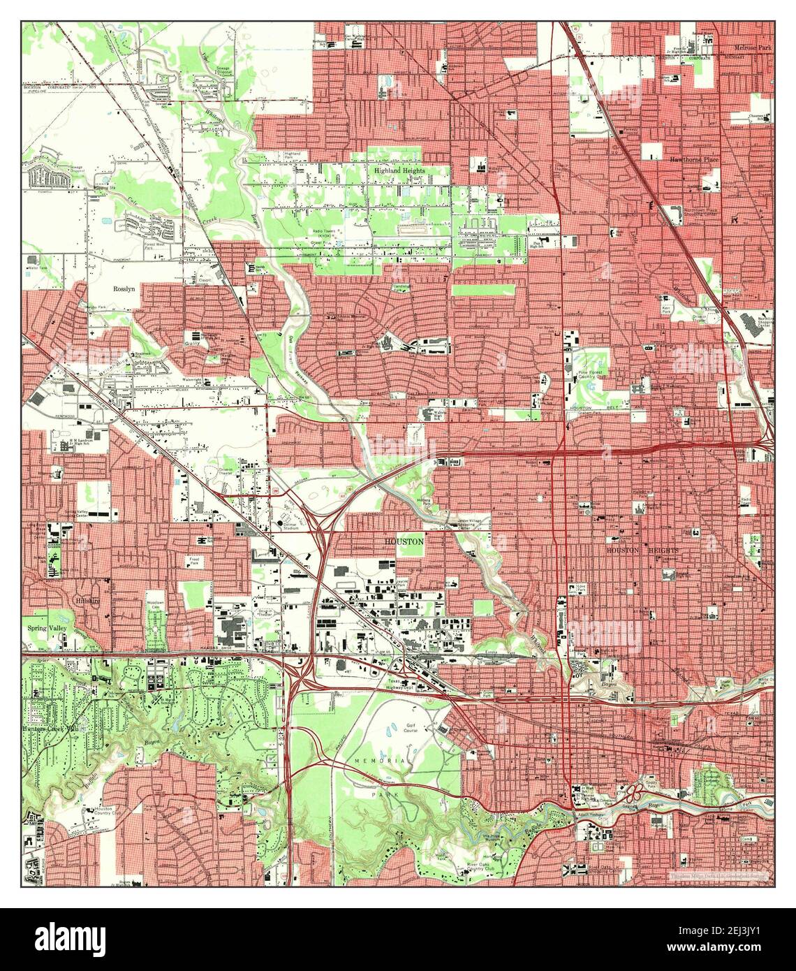 Houston Heights, Texas, map 1967, 1:24000, United States of America by ...