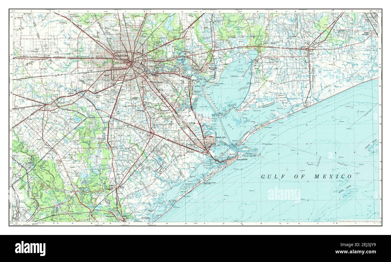 Houston, Texas, map 1975, 1:250000, United States of America by ...