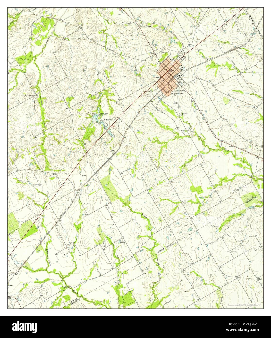Hubbard, Texas, map 1956, 1:24000, United States of America by Timeless ...