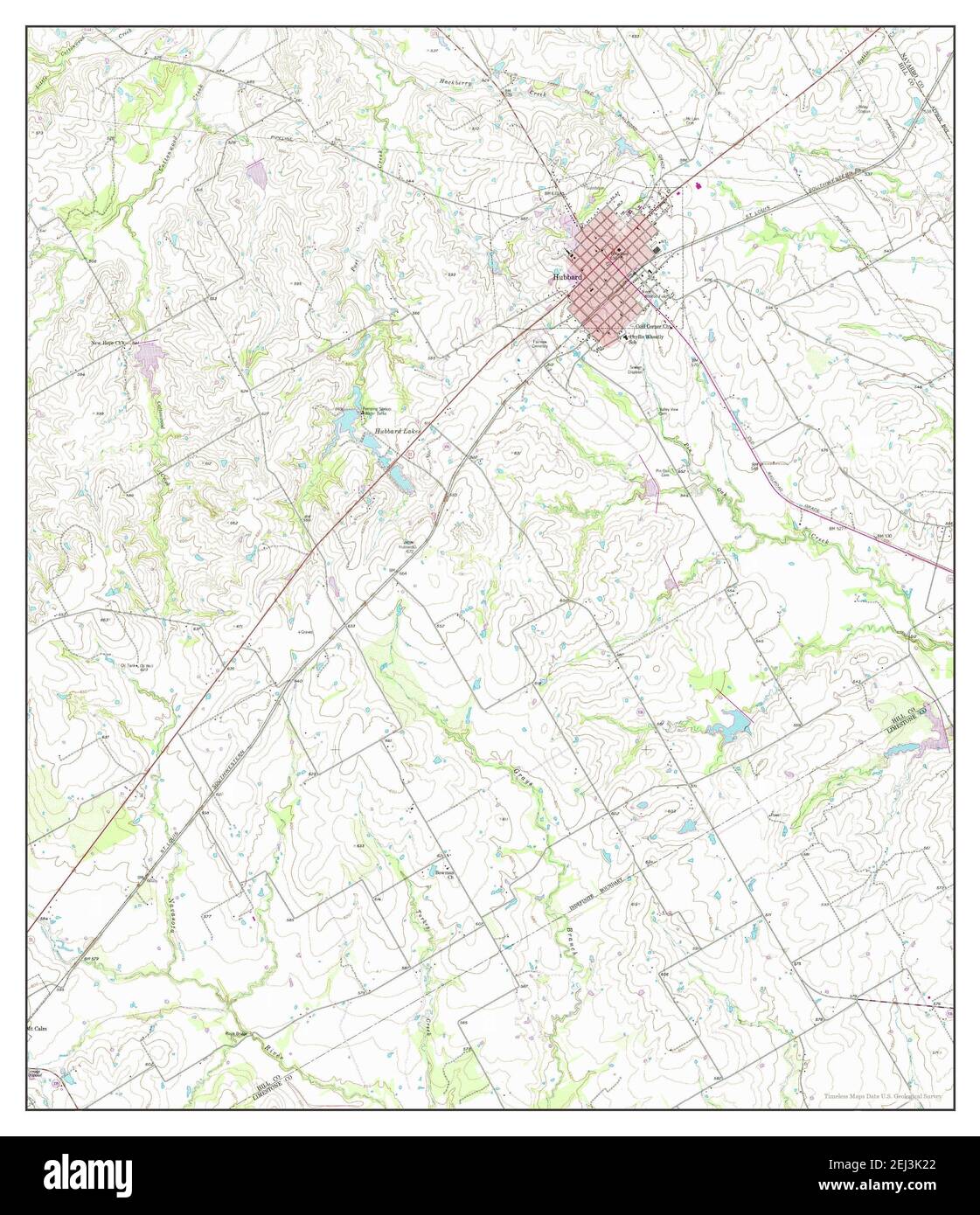 Hubbard, Texas, map 1956, 1:24000, United States of America by Timeless ...