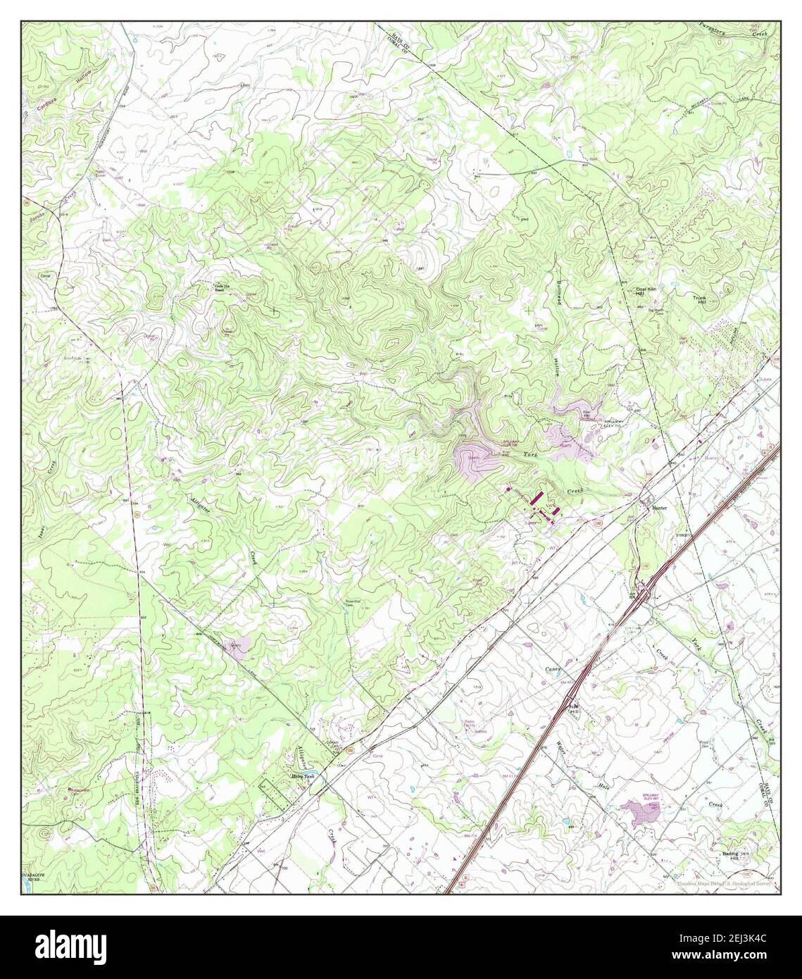 Hunter, Texas, map 1964, 1:24000, United States of America by Timeless ...