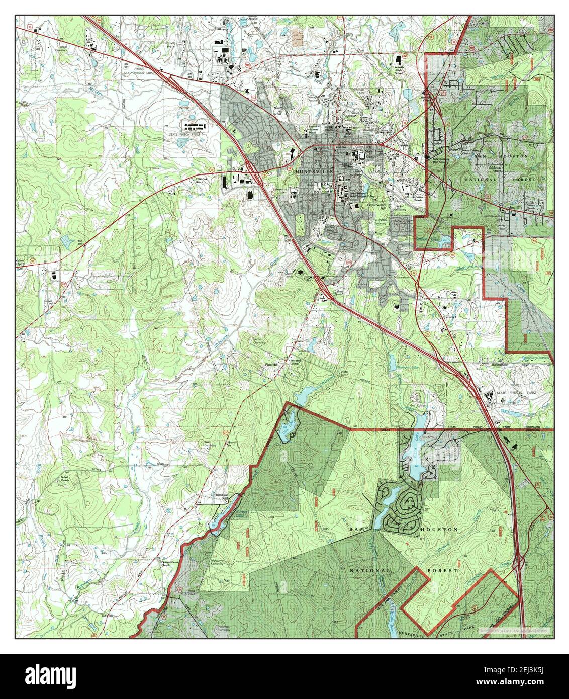 Vintage map of huntsville Cut Out Stock Images & Pictures - Alamy