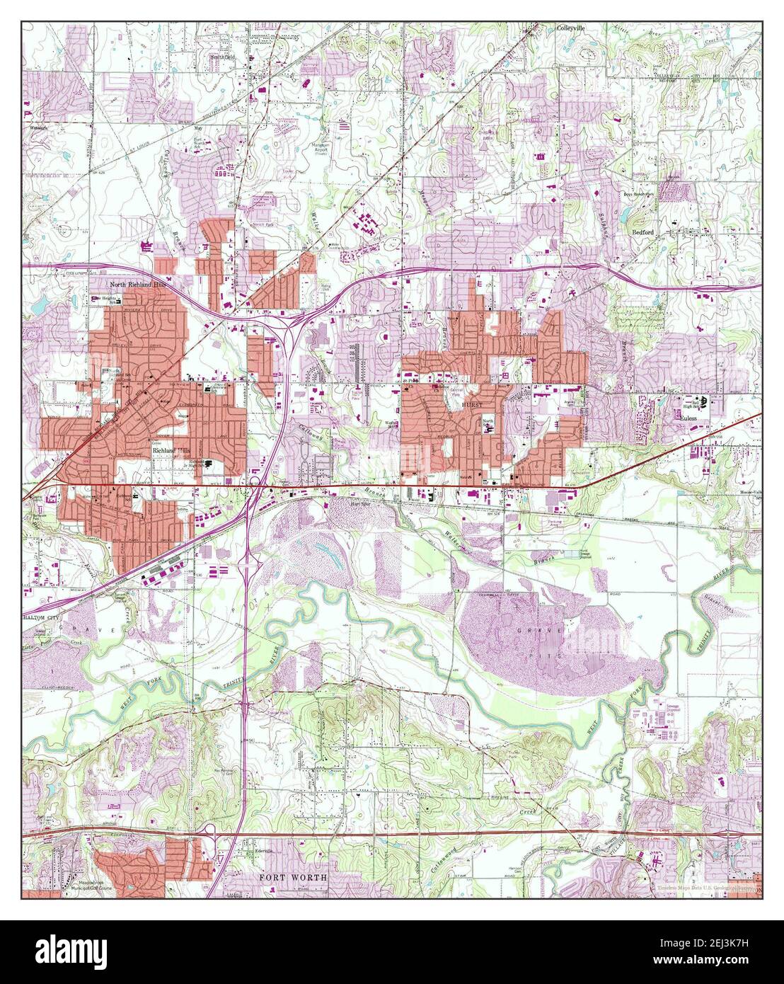 Hurst, Texas, map 1959, 1:24000, United States of America by Timeless ...