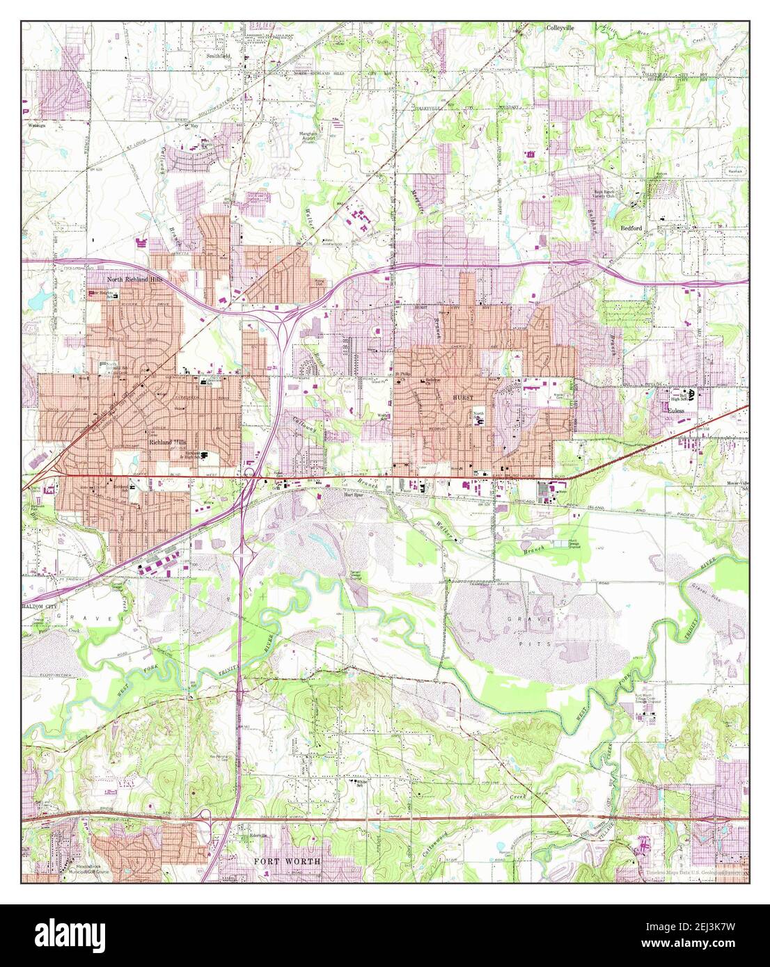 Hurst, Texas, map 1959, 1:24000, United States of America by Timeless ...