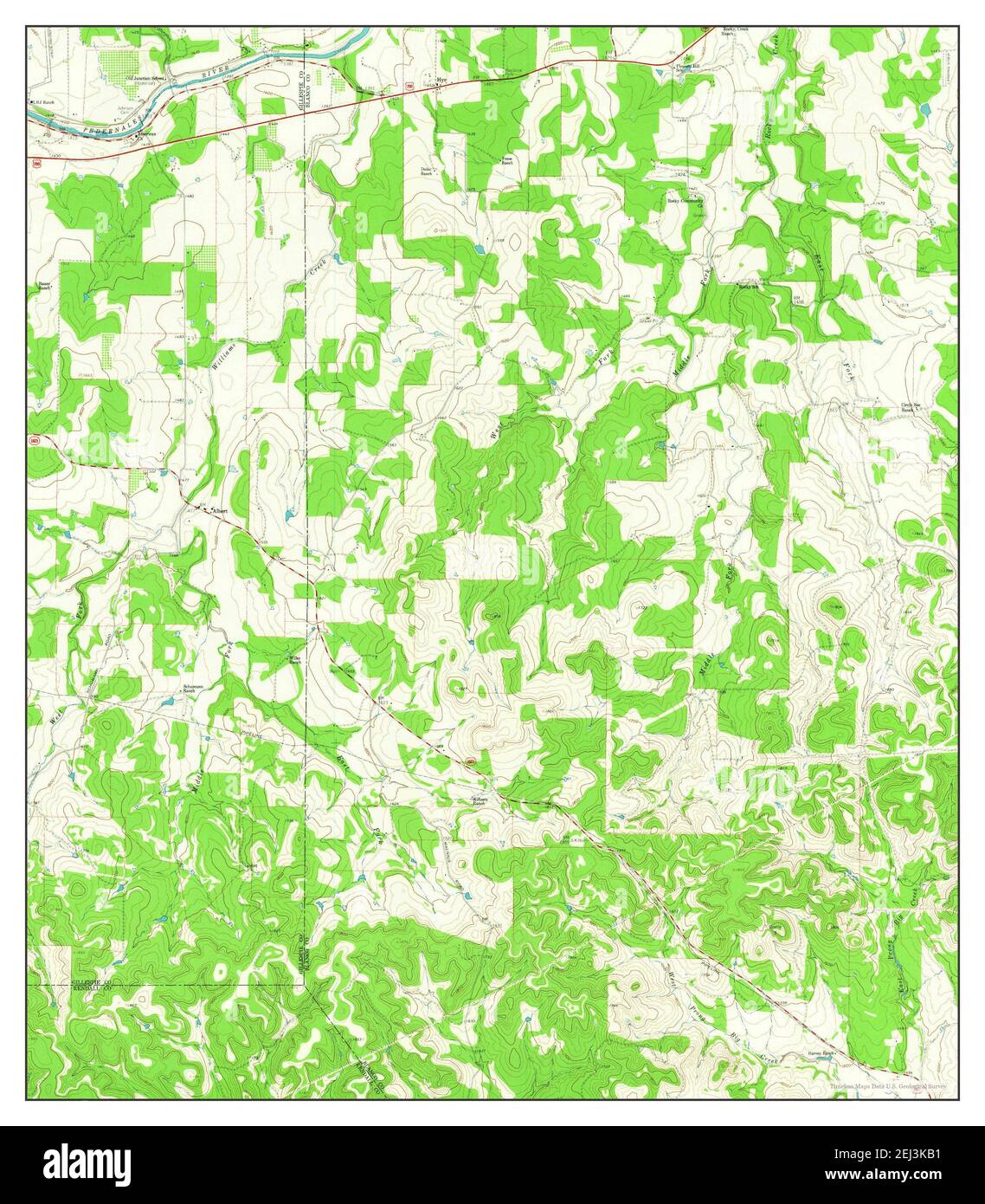 Hye, Texas, map 1961, 1:24000, United States of America by Timeless ...