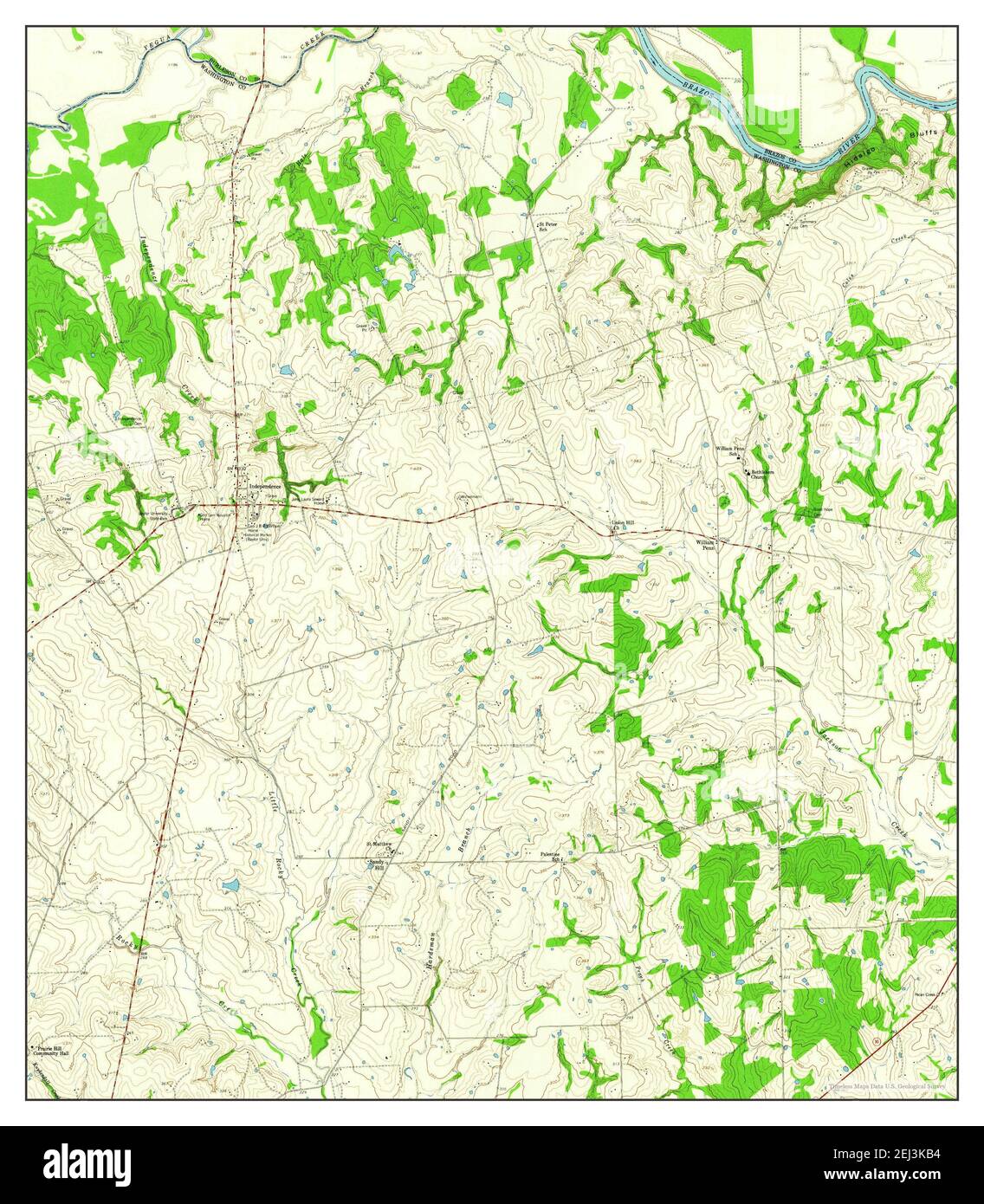 Independence, Texas, map 1959, 1:24000, United States of America by ...