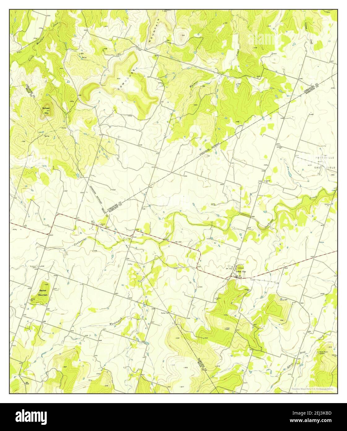Indian Gap, Texas, map 1956, 1:24000, United States of America by ...