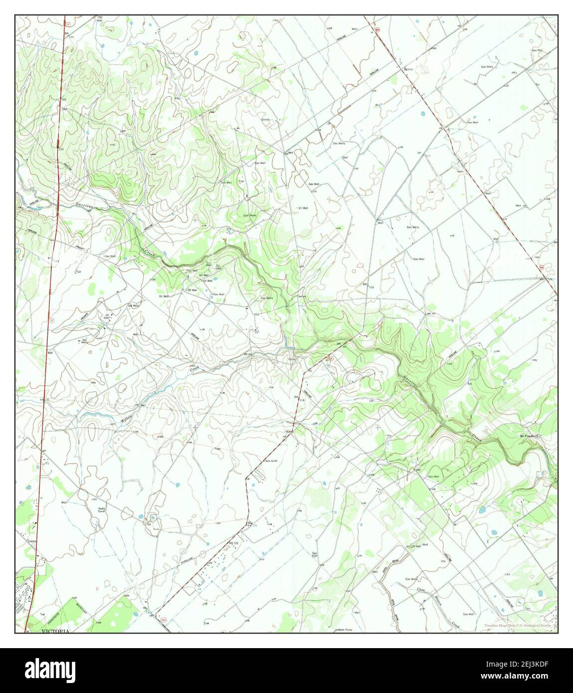 Inez NW, Texas, map 1995, 1:24000, United States of America by Timeless ...