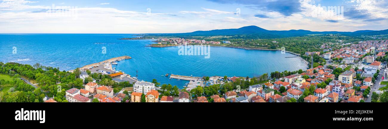 Aerial view of Bulgarian seaside town Ahtopol Stock Photo - Alamy