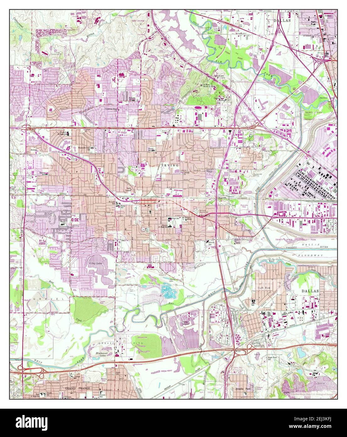 Irving, Texas, map 1959, 1:24000, United States of America by Timeless ...