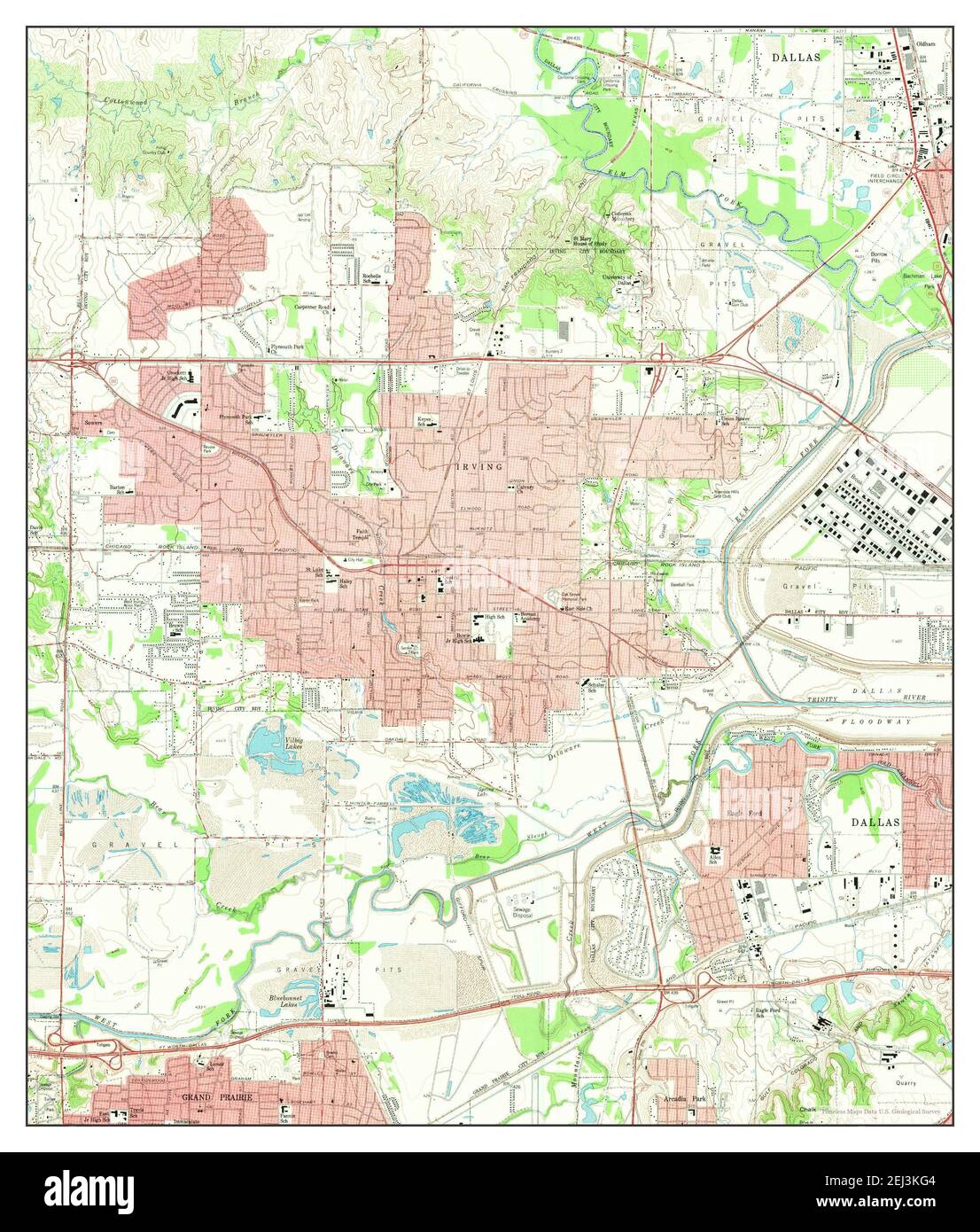 Irving, Texas, map 1959, 1:24000, United States of America by Timeless ...