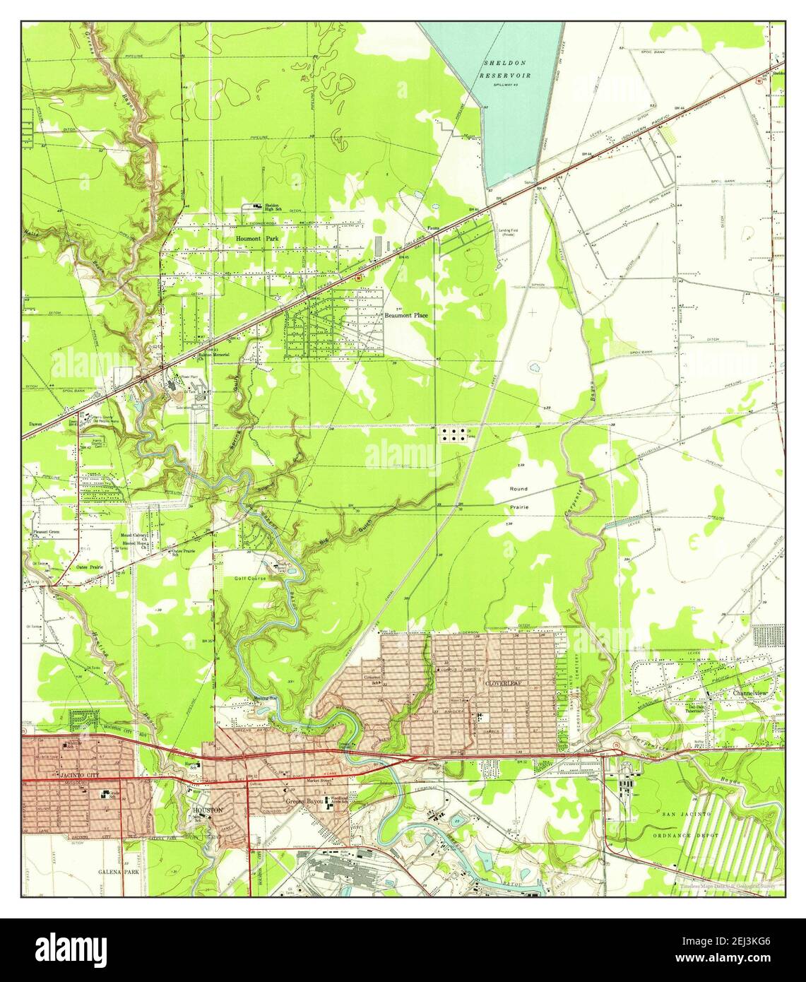 Jacinto City, Texas, map 1955, 1:24000, United States of America by ...