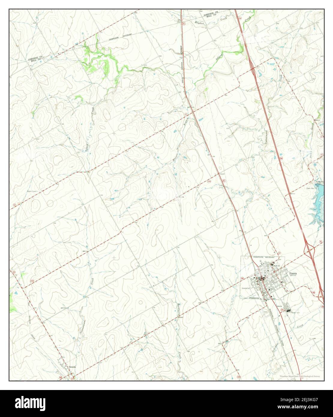 Itasca, Texas, map 1965, 1:24000, United States of America by Timeless ...