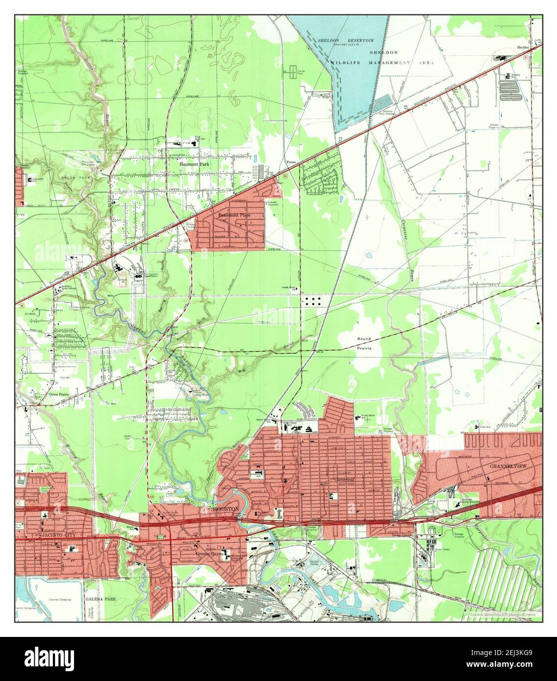 Jacinto City, Texas, map 1967, 1:24000, United States of America by ...