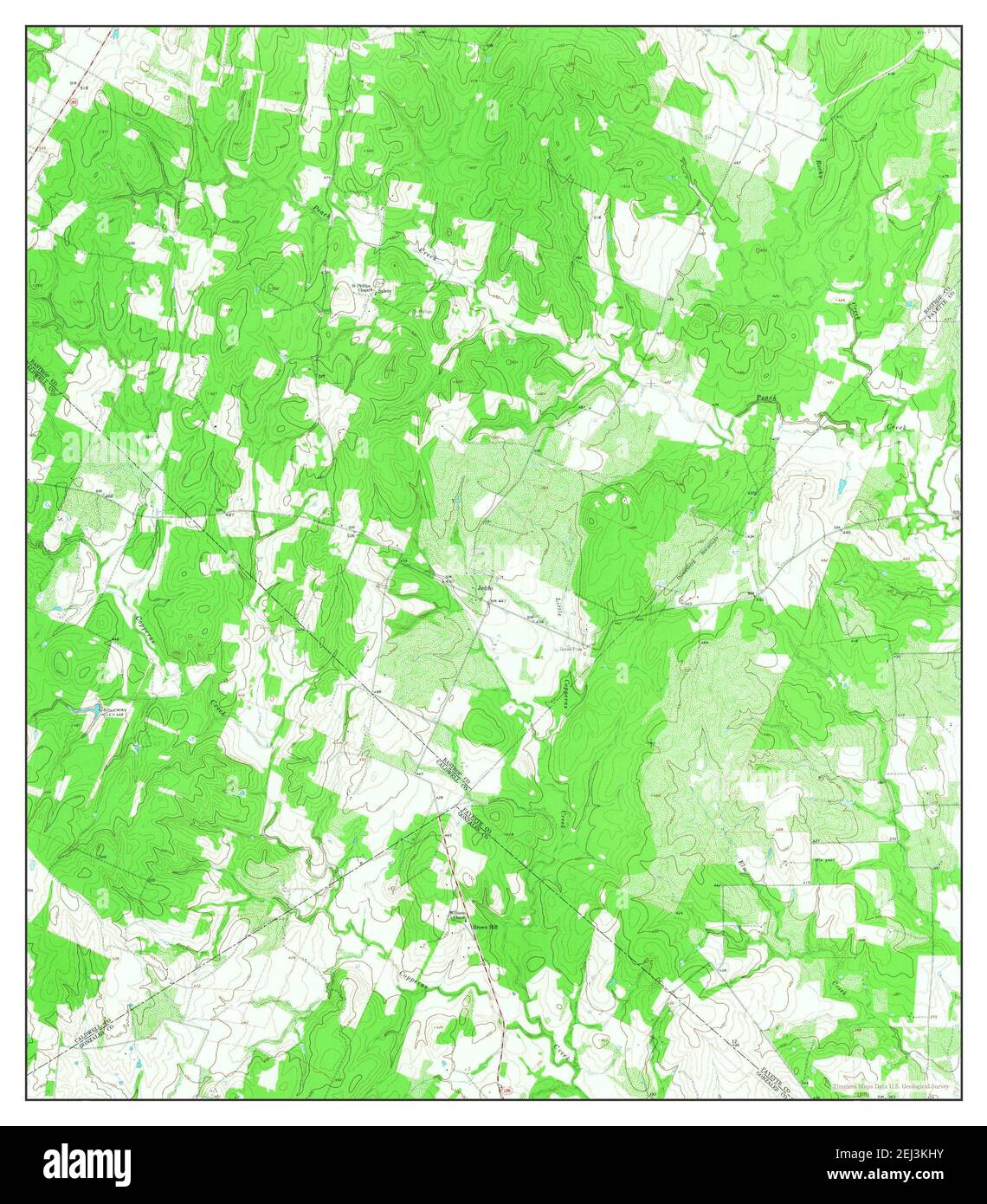 Jeddo, Texas, map 1964, 1:24000, United States of America by Timeless ...