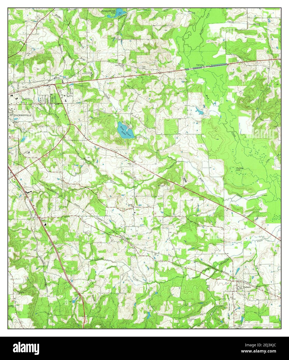 Jacksonville East, Texas, map 1973, 1:24000, United States of America ...