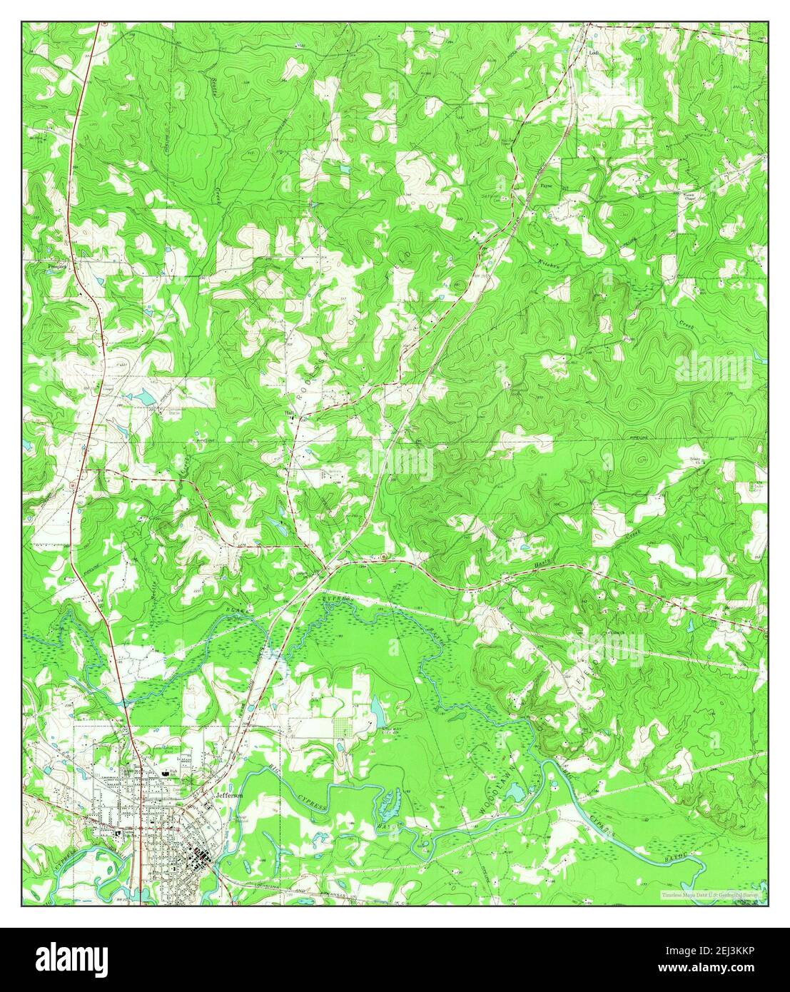 Jefferson, Texas, map 1962, 1:24000, United States of America by ...
