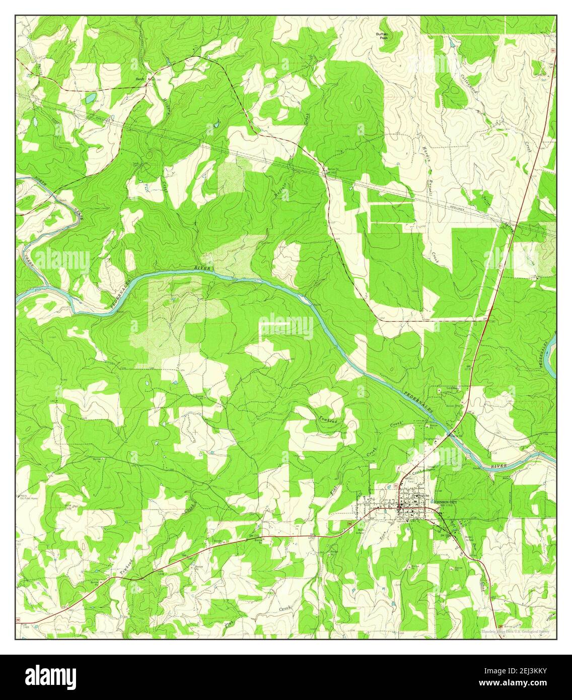 Johnson City, Texas, map 1961, 1:24000, United States of America by ...