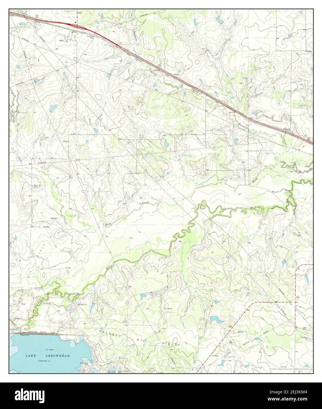 Jolly, Texas, map 1972, 1:24000, United States of America by Timeless ...