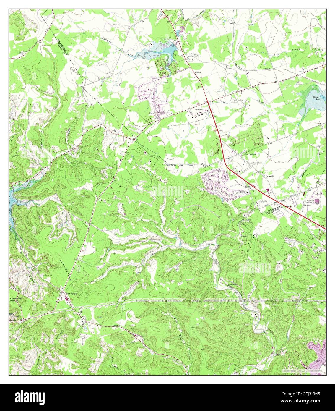 Jollyville, Texas, map 1968, 1:24000, United States of America by ...
