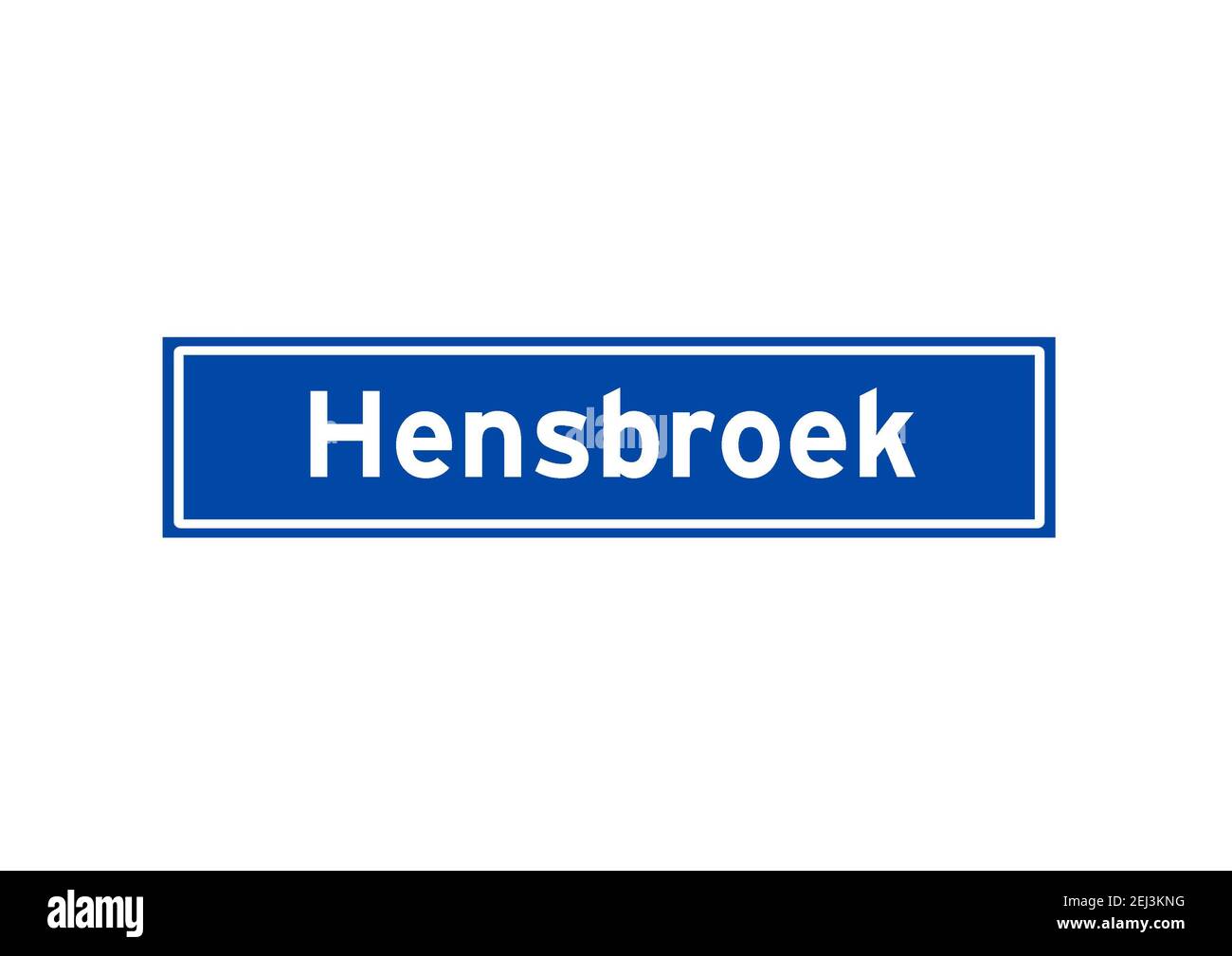 Hensbroek isolated Dutch place name sign. City sign from the ...