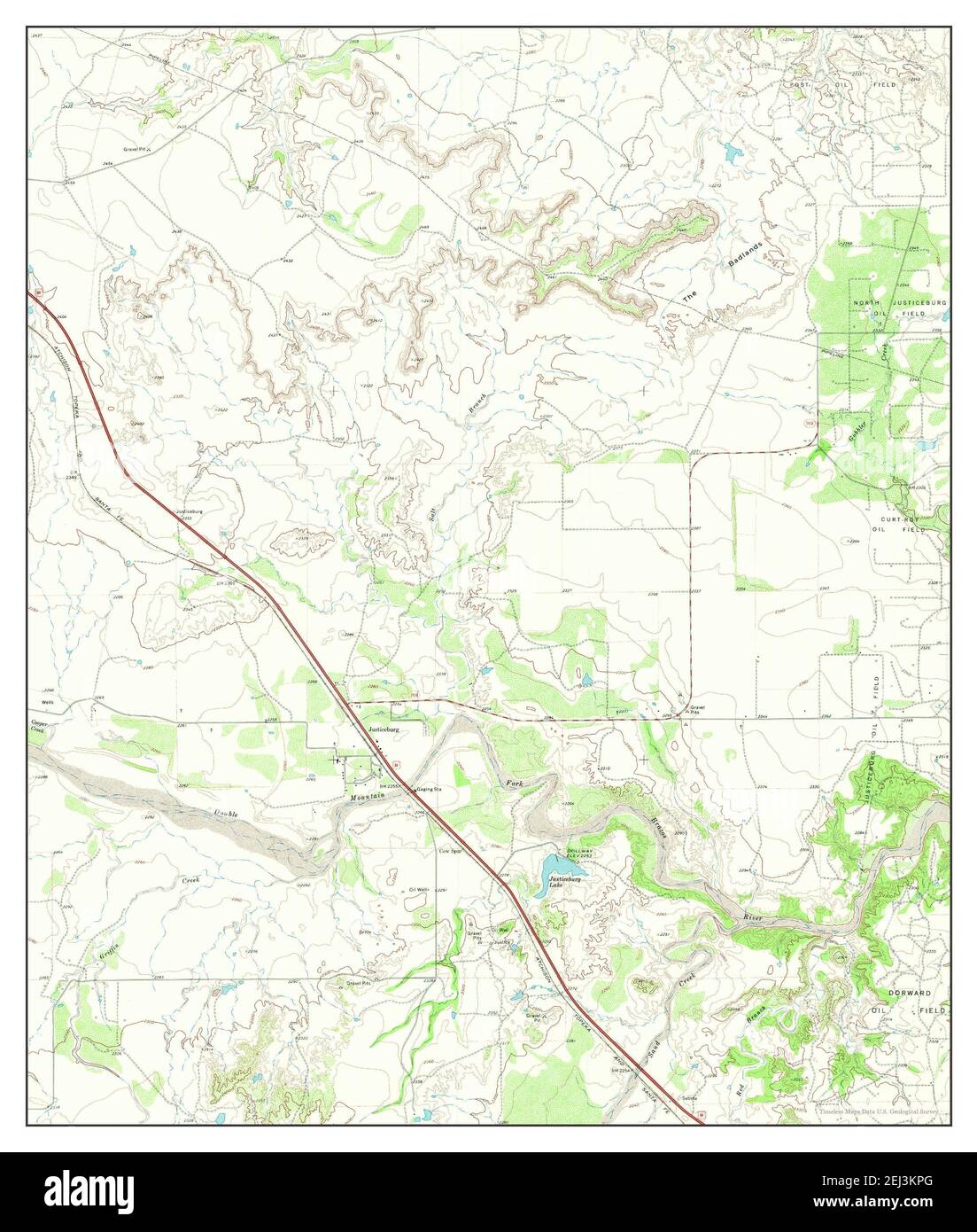 Map of justiceburg Cut Out Stock Images & Pictures - Alamy