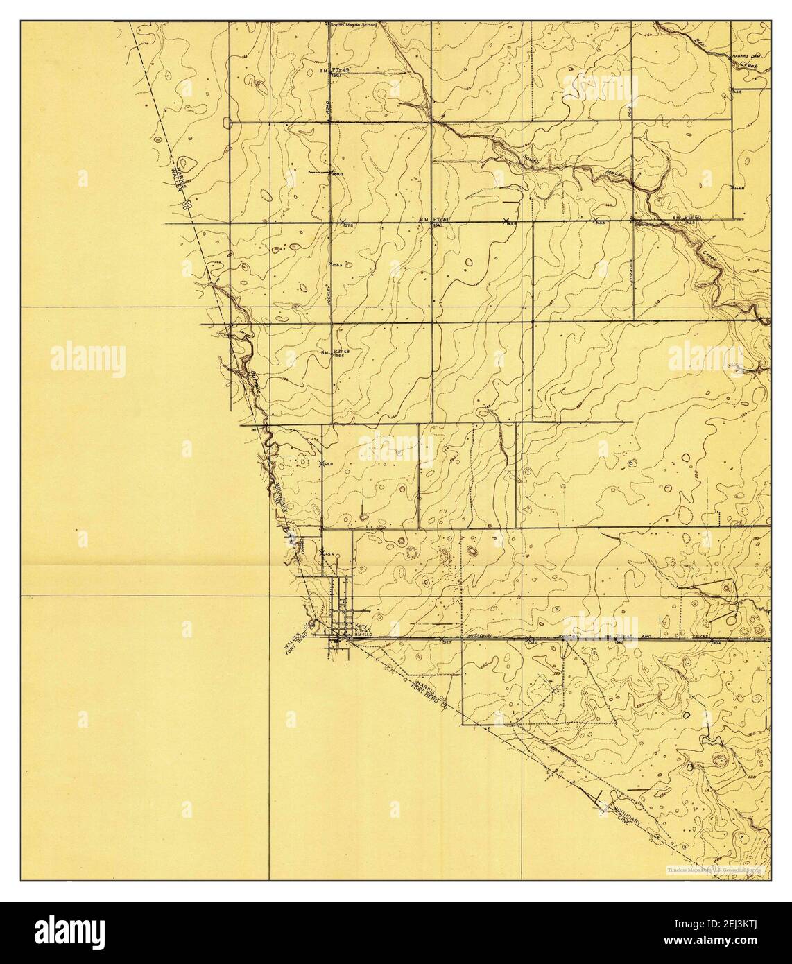 Katy, Texas, map 1915, 1:24000, United States of America by Timeless ...