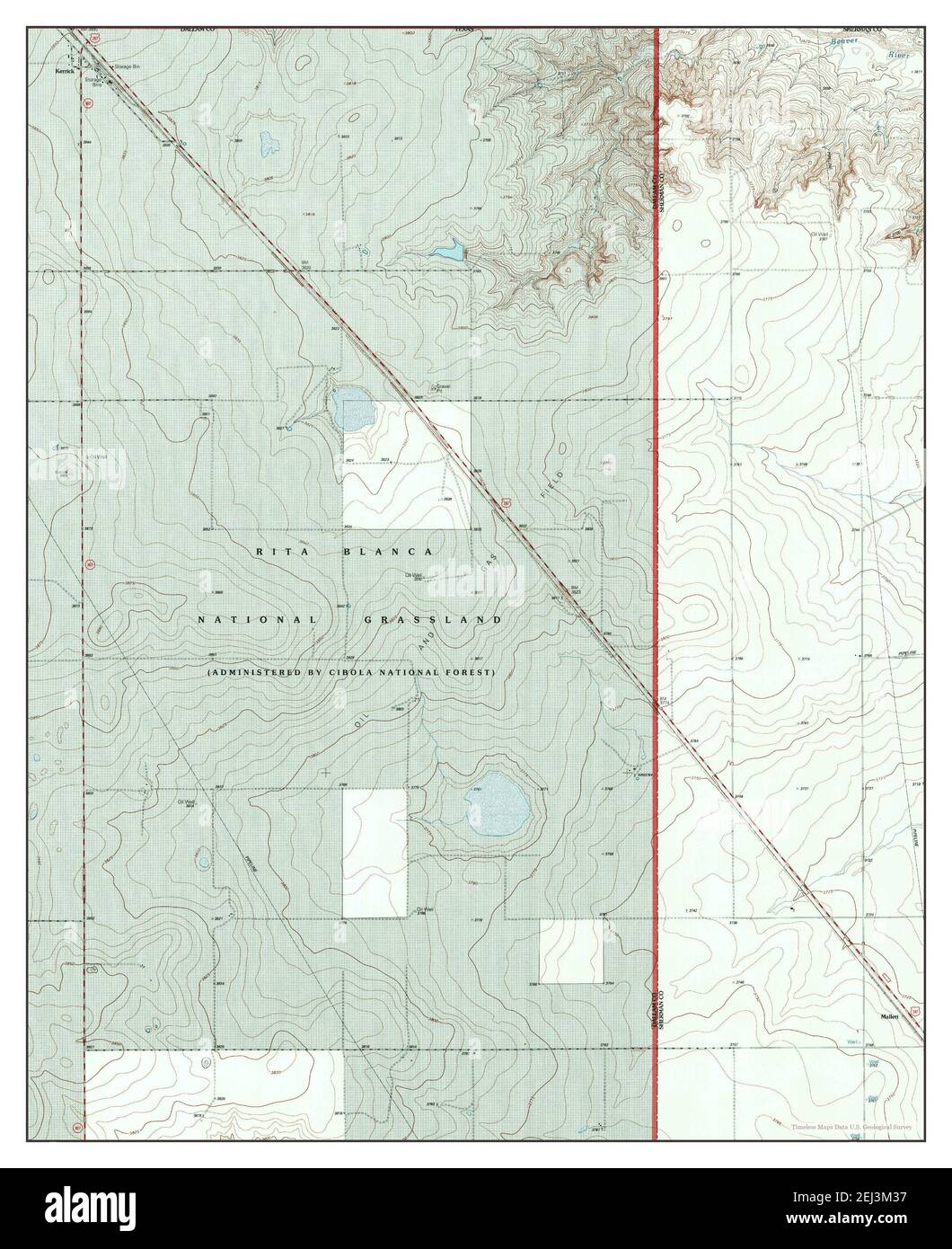 Kerrick, Texas, map 1998, 1:24000, United States of America by Timeless ...