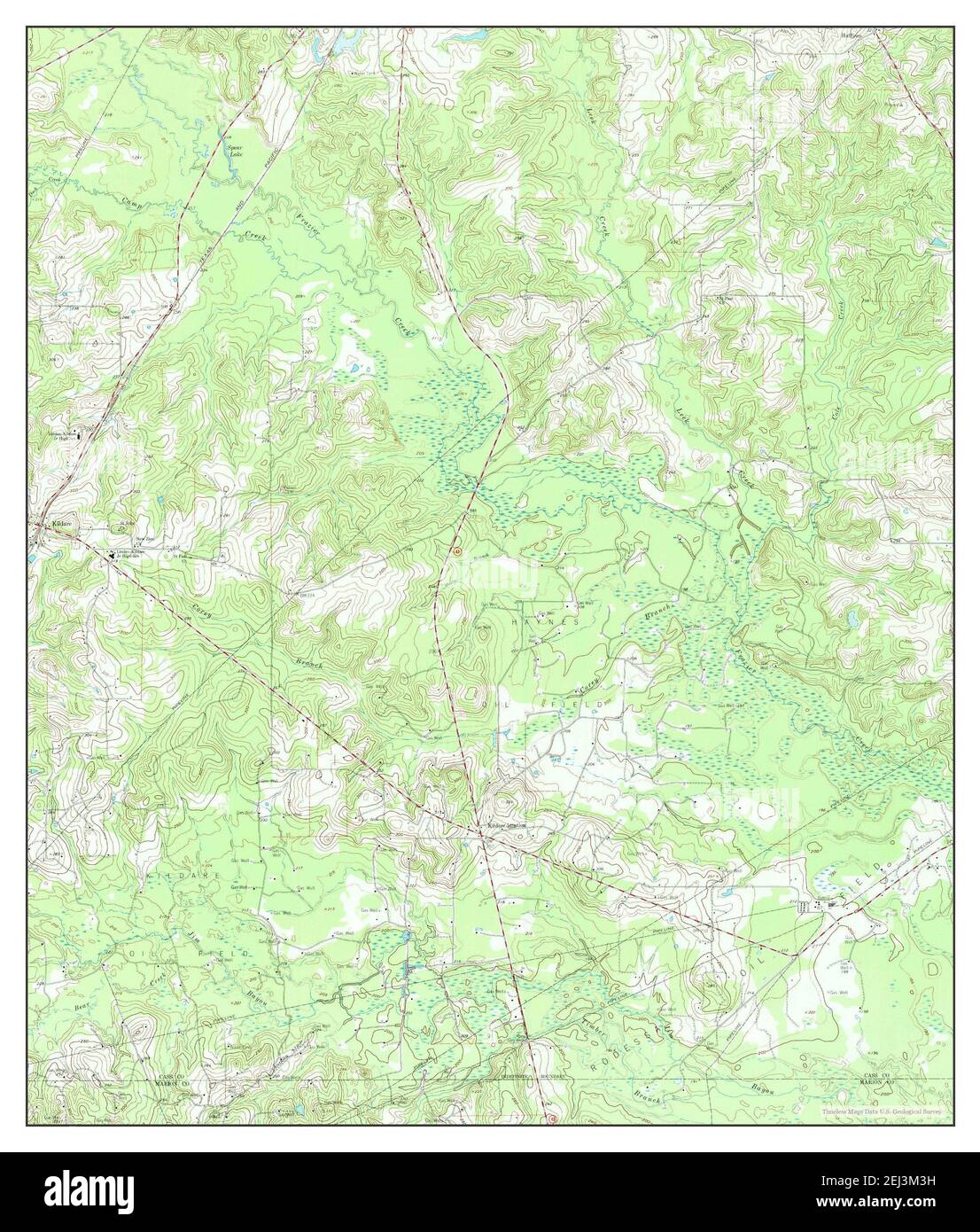 Kildare, Texas, map 1962, 1:24000, United States of America by Timeless ...