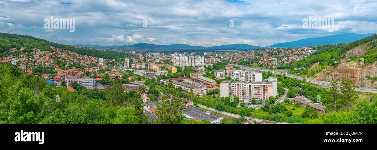 Aerial view of Bulgarian town Pernik Stock Photo - Alamy