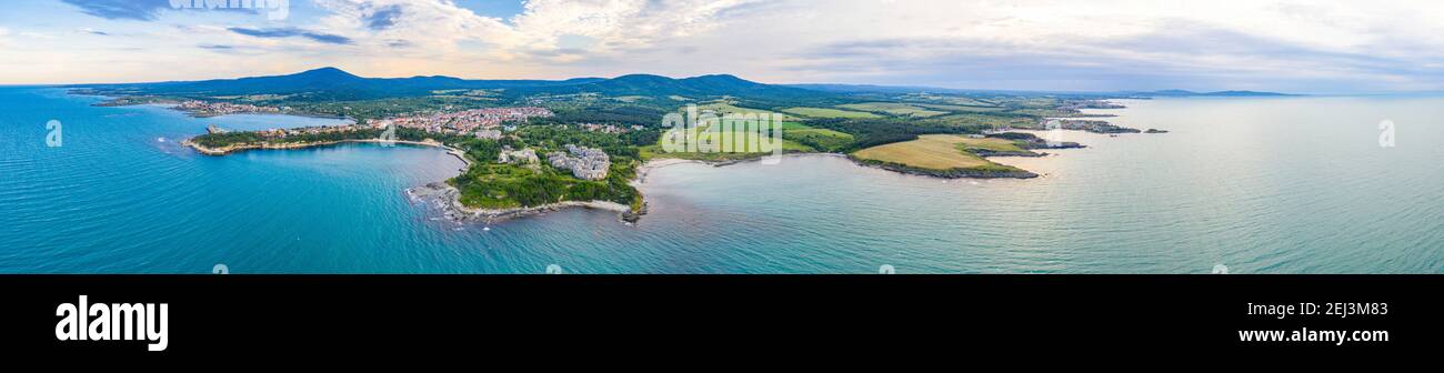 Aerial view of Bulgarian seaside town Tsarevo Stock Photo - Alamy