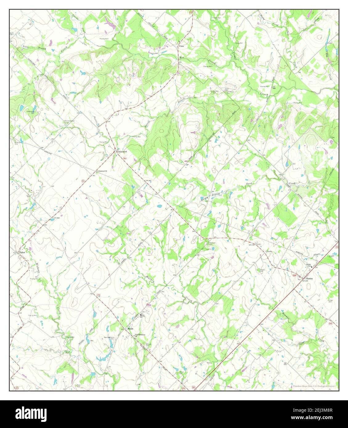 Kurten, Texas, map 1963, 1:24000, United States of America by Timeless ...