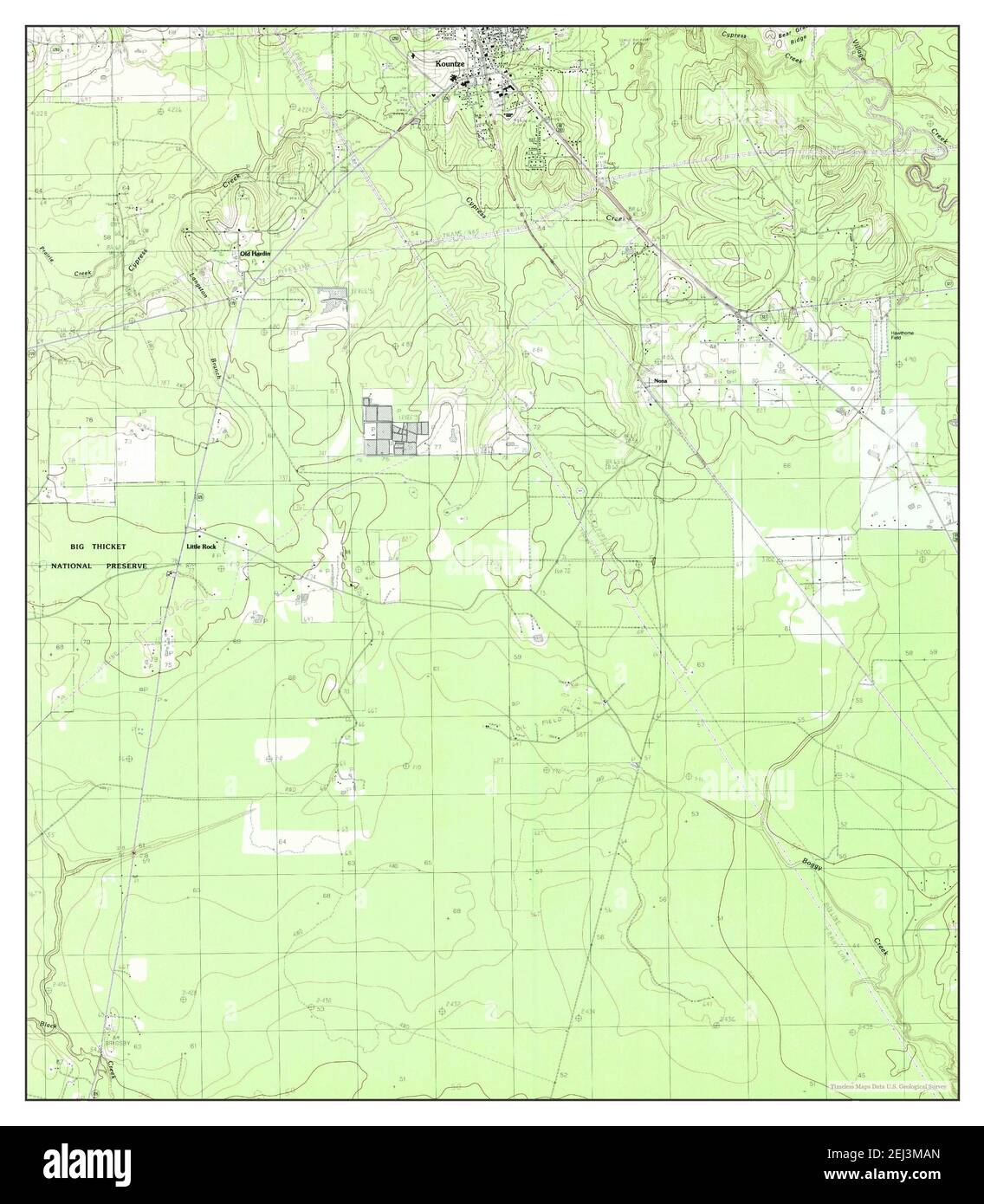 Kountze South, Texas, map 1984, 1:24000, United States of America by ...